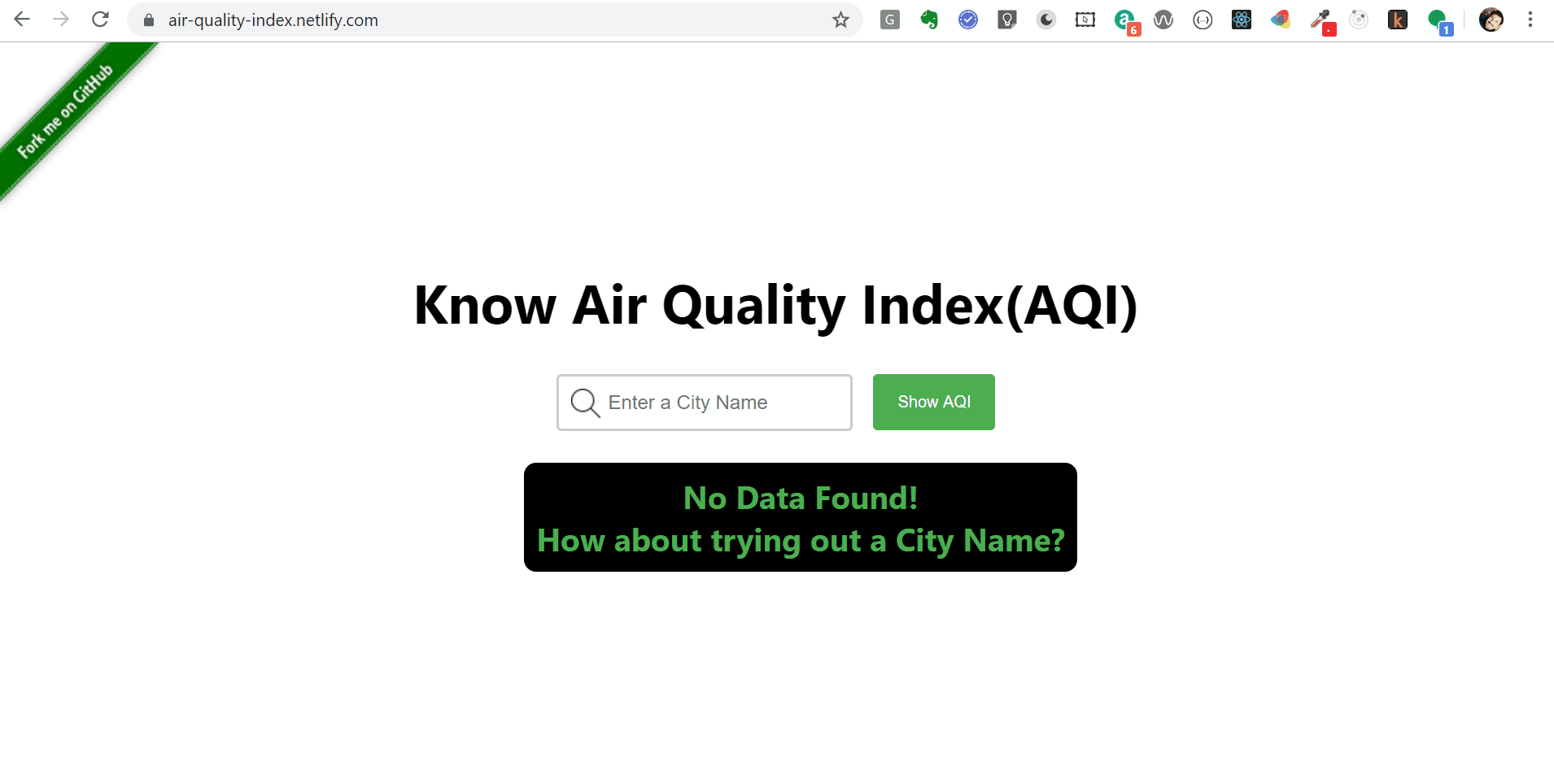 Project aqi-react | aqi-react